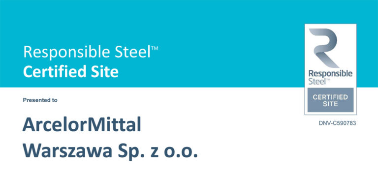 ResponsibleSteel™ Certificate - ArcelorMittal Warszawa
